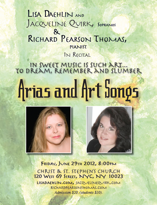 IN SWEET MUSIC IS SUCH ART TO DREAM, REMEMBER AND SLUMBER a concert of ...